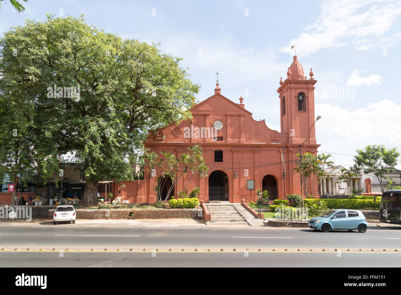 Asuncion, Paraguay. 15th February, 2016. Blue sky over Iglesia de La ...