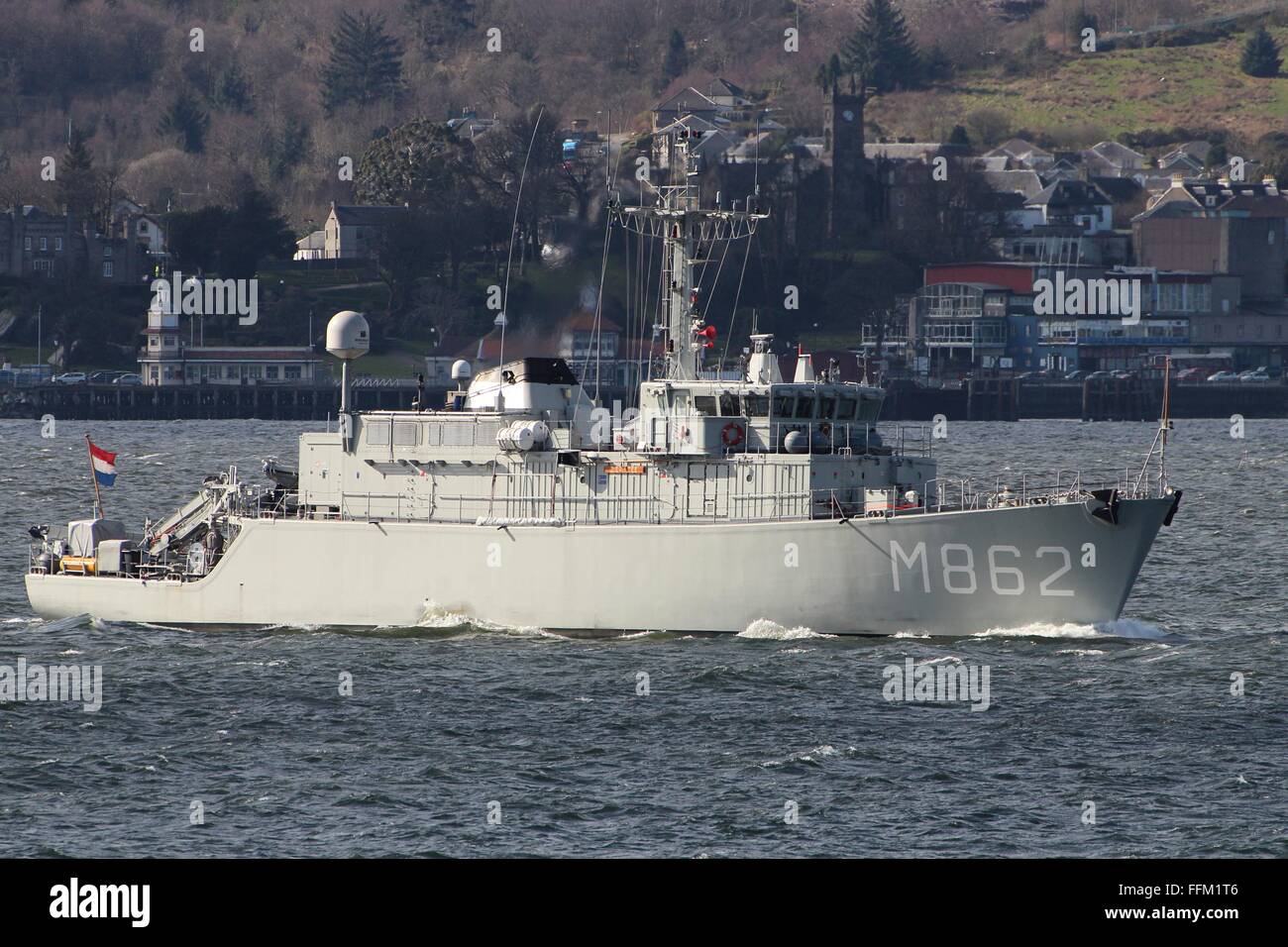 HNLMS Zierikzee (M862), an Alkmaar-class (Tripartite) minehunter of the ...