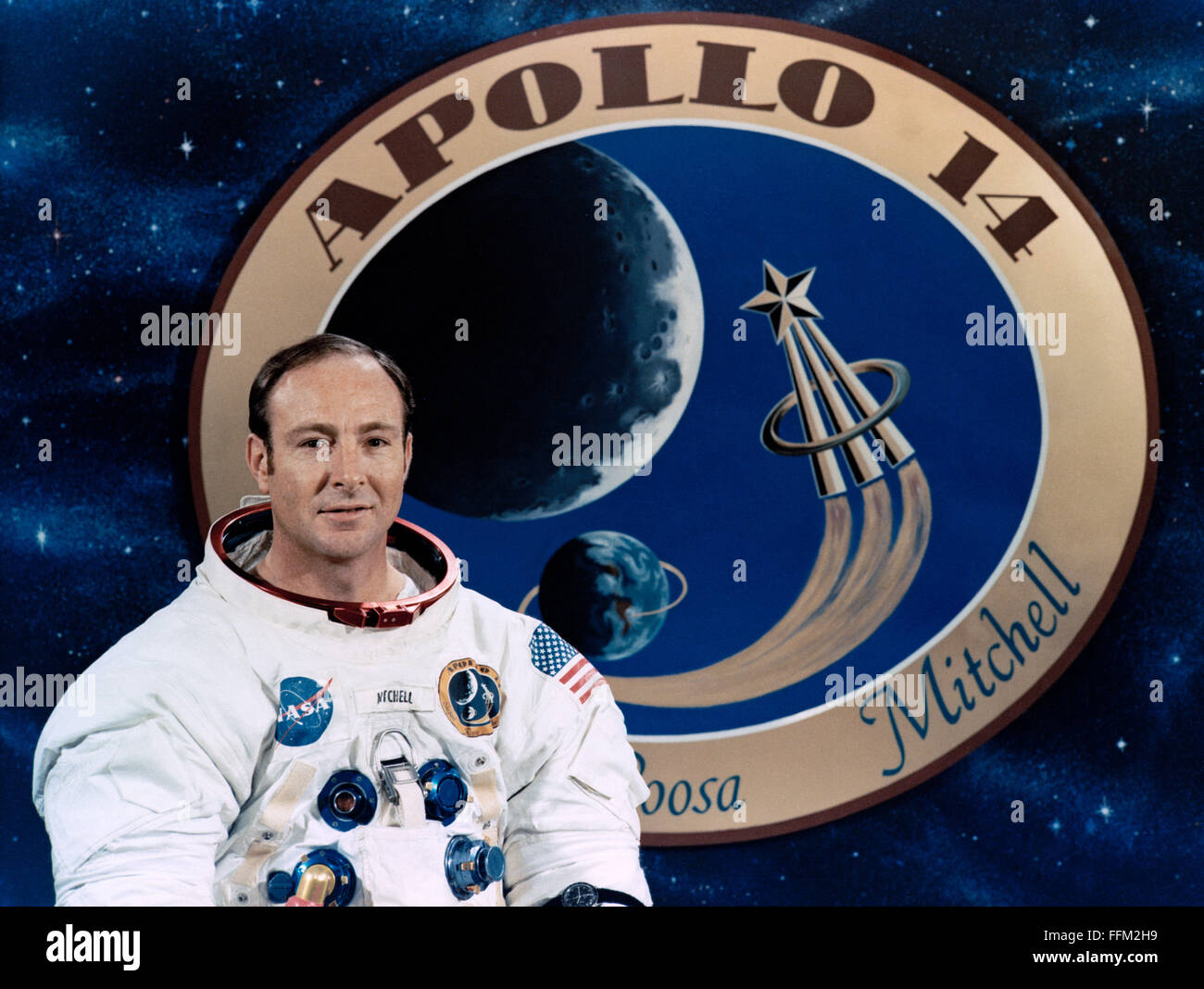 Portrait of the Apollo 14 lunar landing mission astronaut and Lunar ...