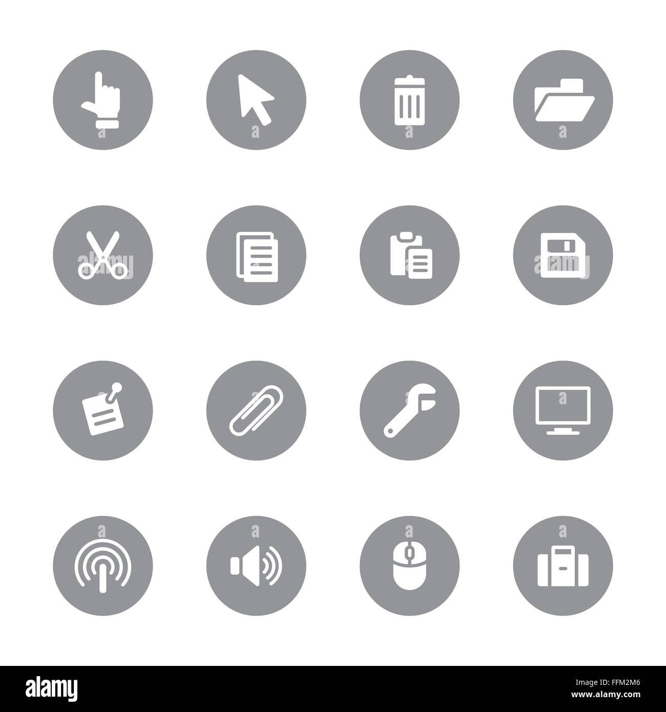 [JPEG] web icon set 3 on gray circle for web design, user interface (UI), infographic and mobile ...
