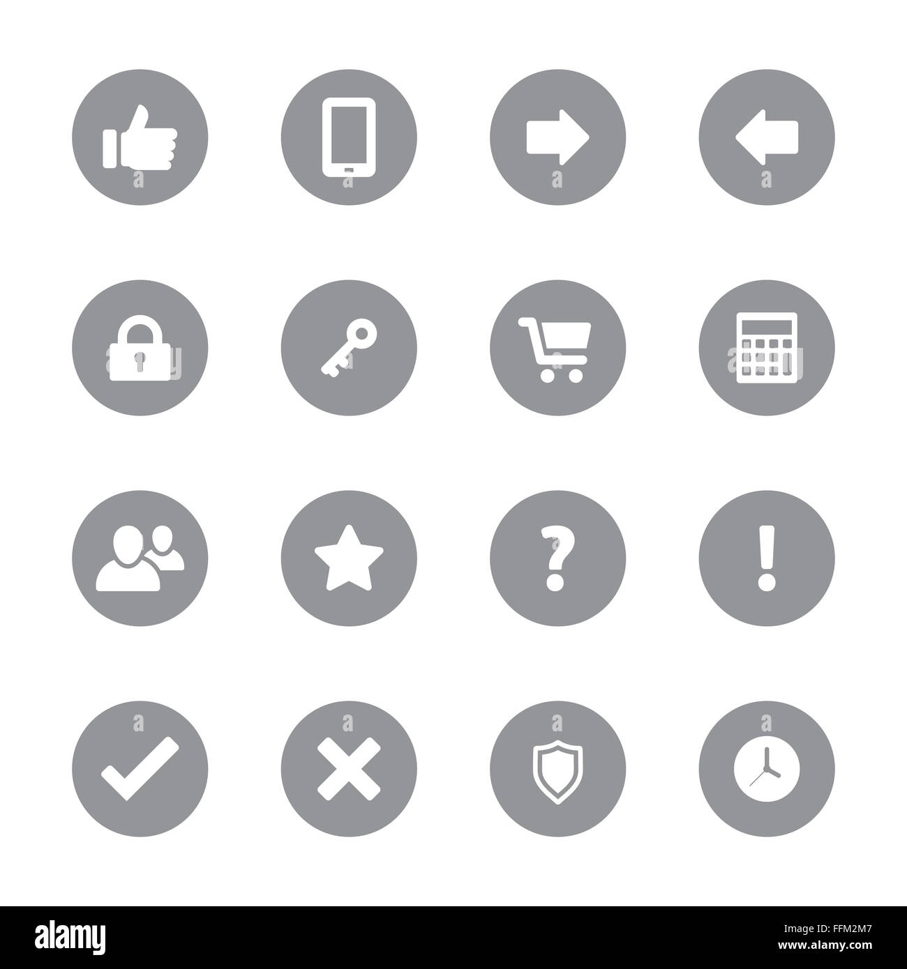 [JPEG] web icon set 2 on gray circle for web design, user interface (UI), infographic and mobile ...
