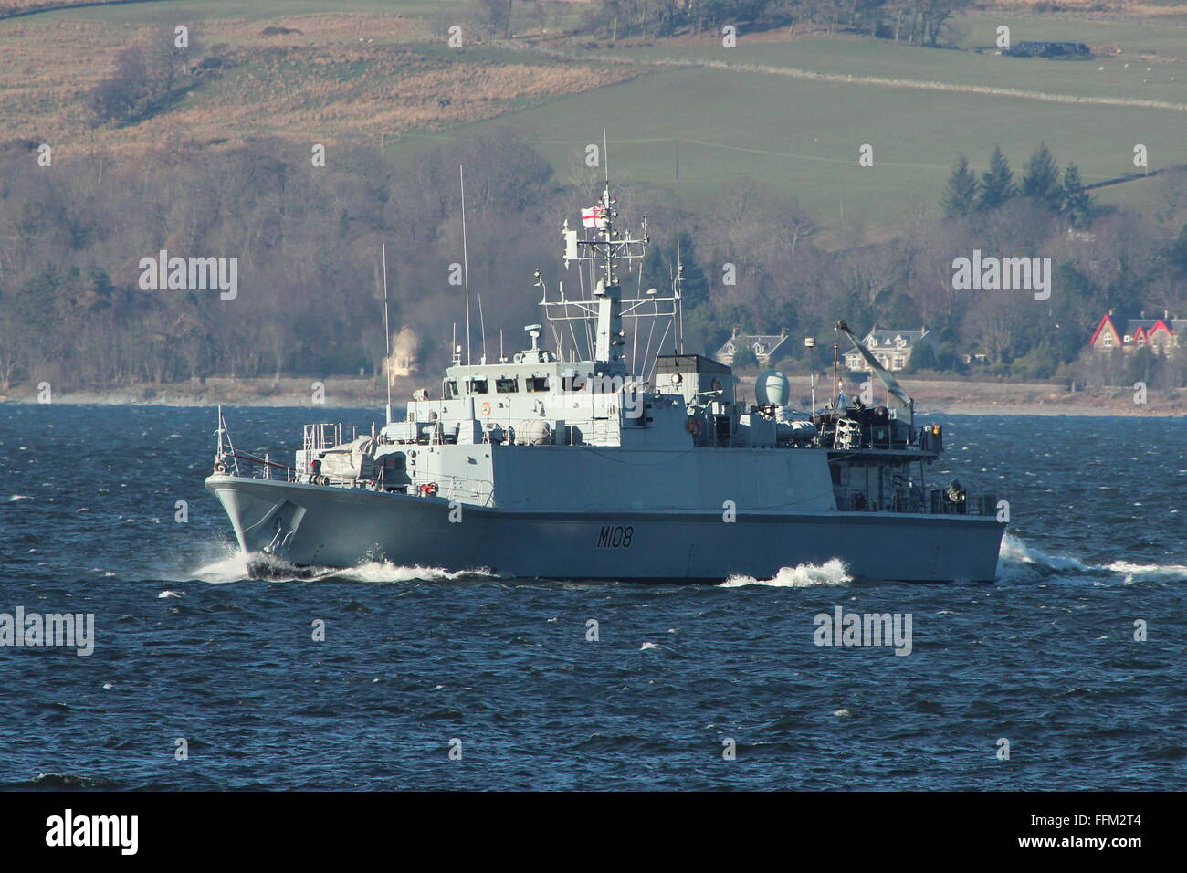 HMS Grimsby (M108), a Sandown-class minehunter of the Royal Navy ...