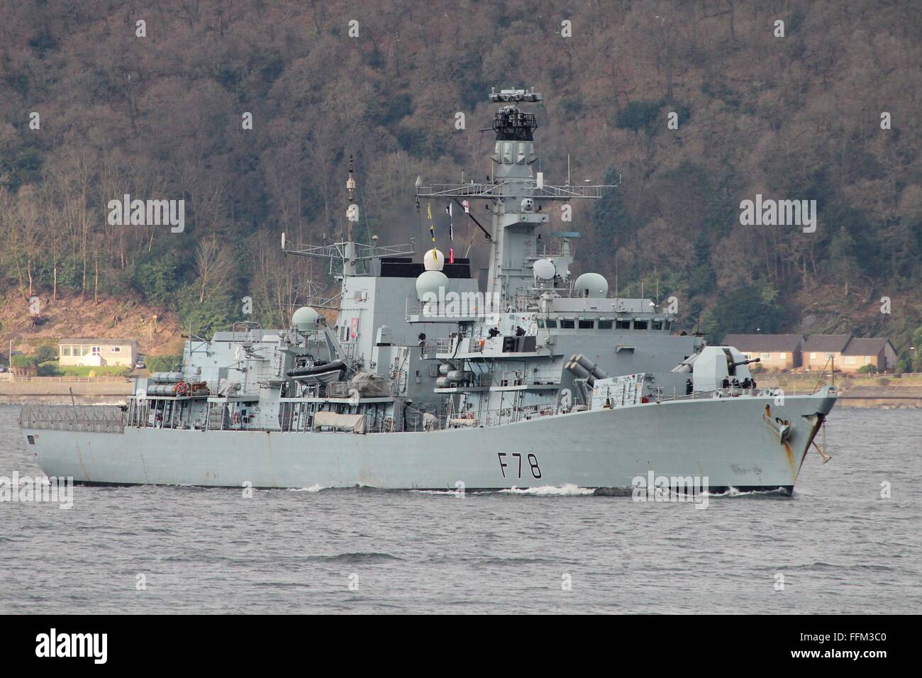 HMS Kent (F78), a Type-23 or Duke-class frigate of the Royal Navy ...