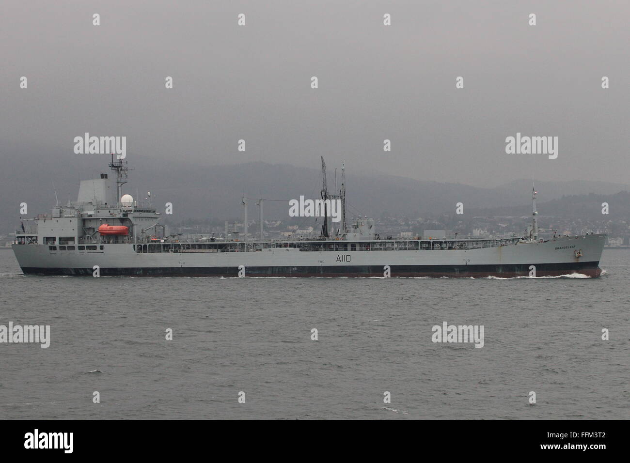 RFA Orangeleaf (A110), a Leaf-class support tanker of the Royal Fleet ...