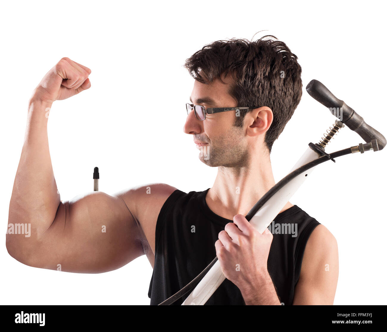Muscle man skinny man hi-res stock photography and images - Alamy