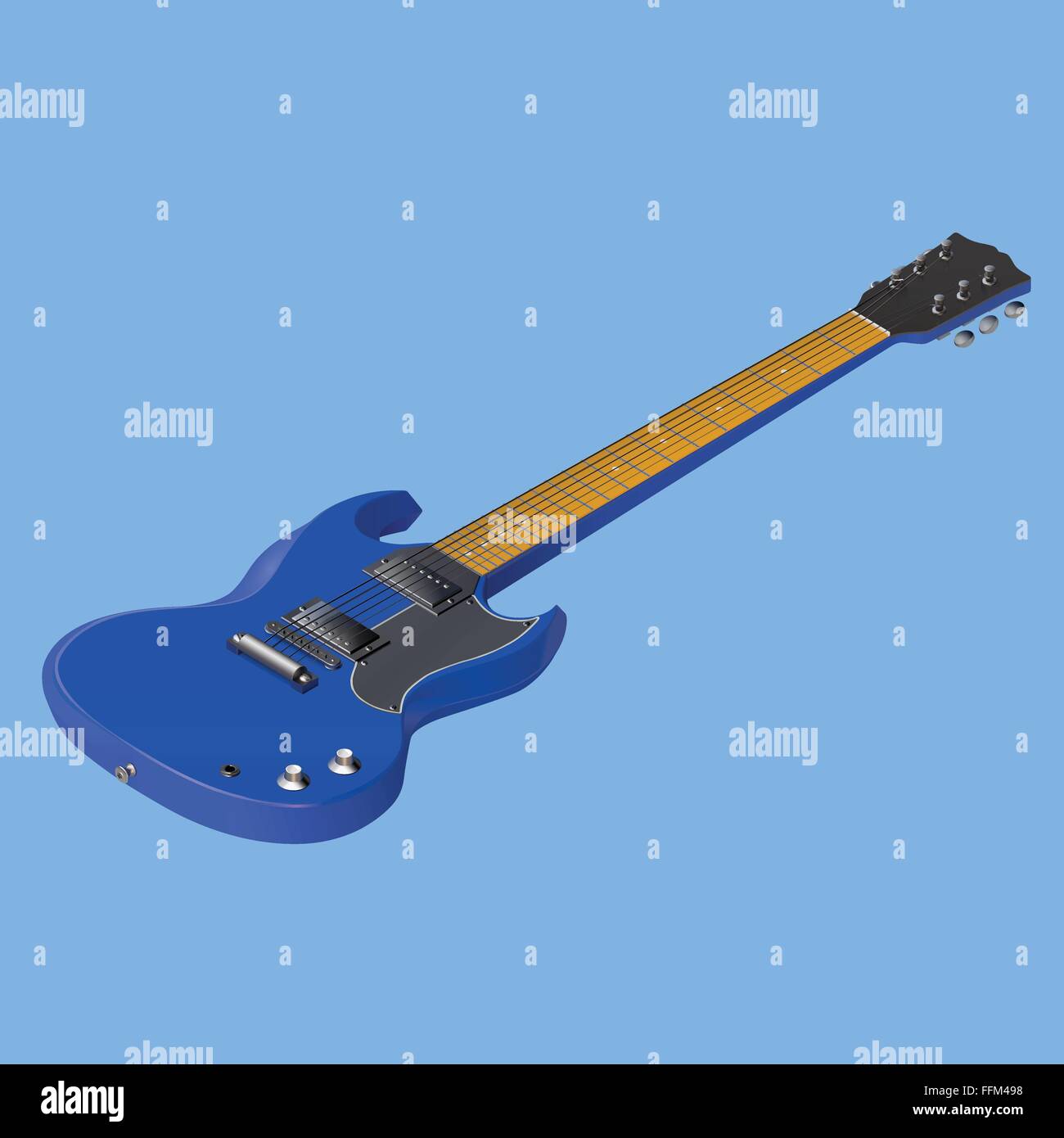 electric guitar isometric vector illustration Stock Vector Image & Art ...