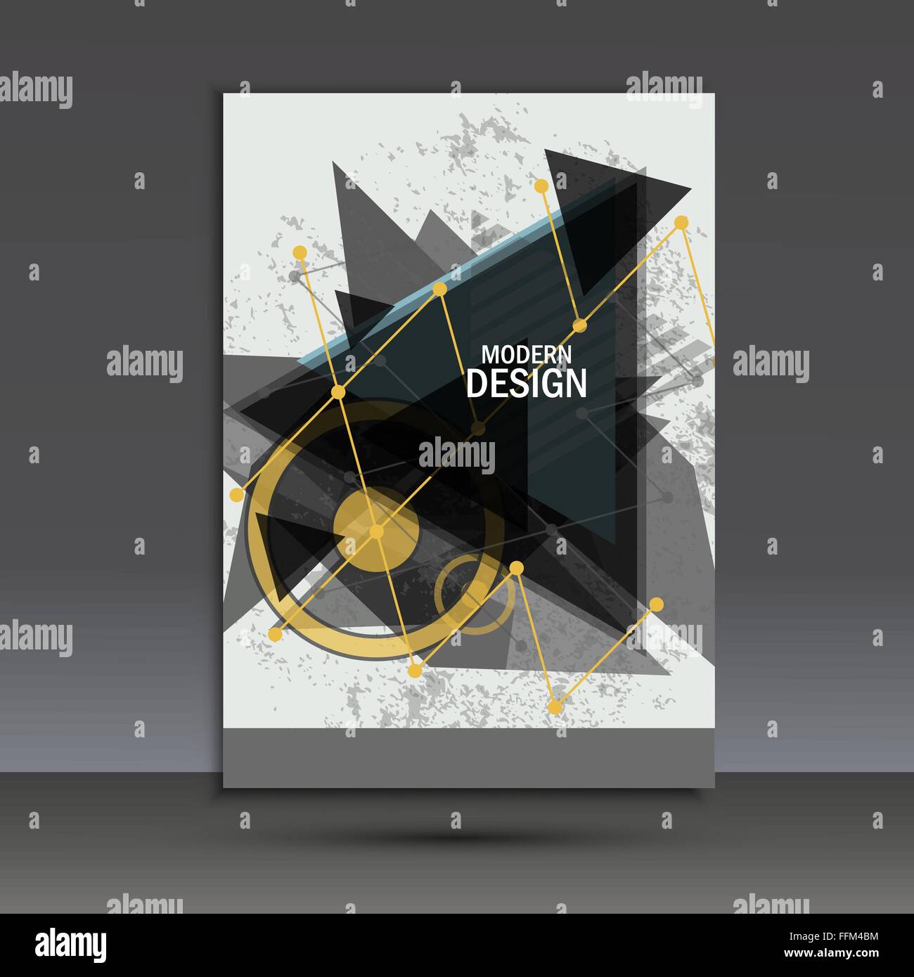 Brochure template with abstract geometric design Stock Vector Image ...