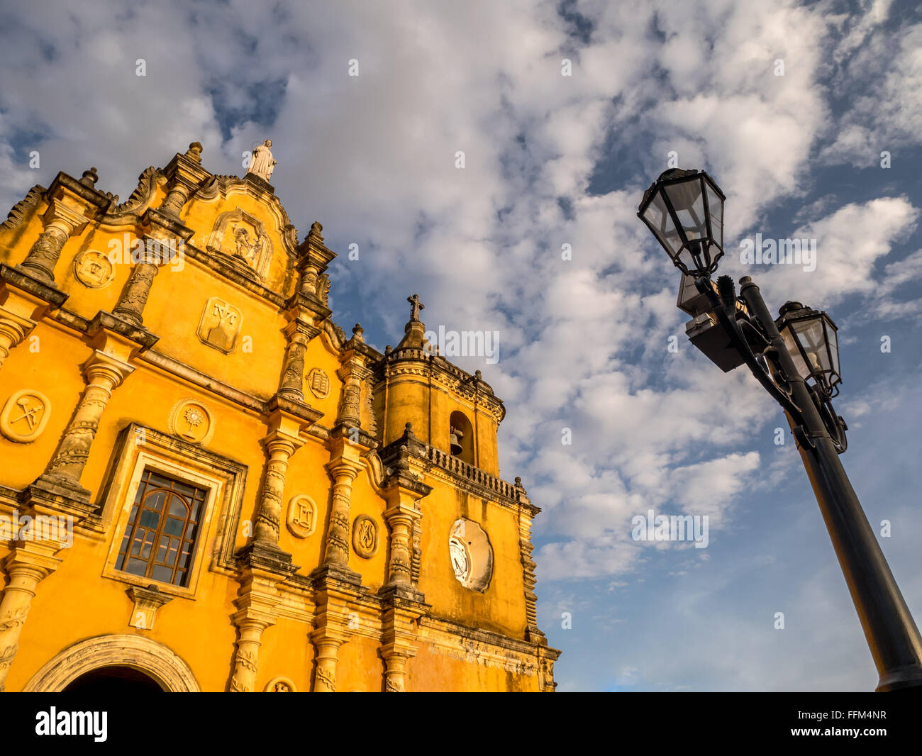 Sunset in Leon Stock Photo - Alamy
