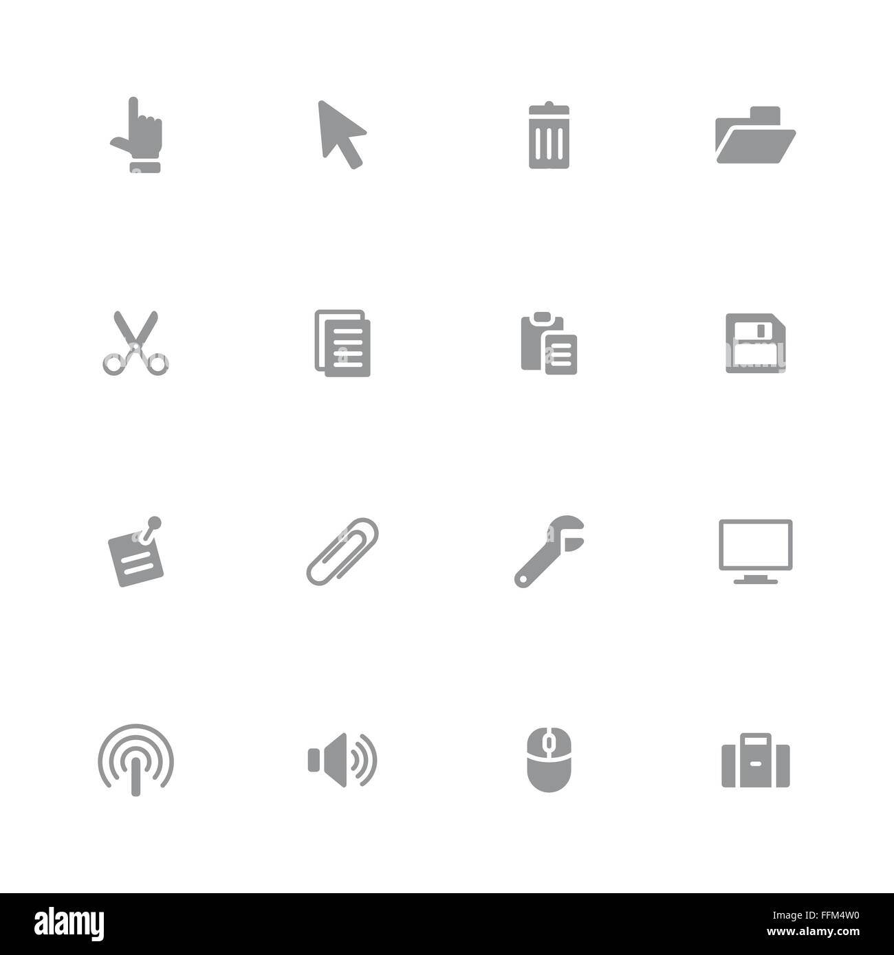 [EPS10] gray web icon set 3 for web design, user interface (UI), infographic and mobile ...