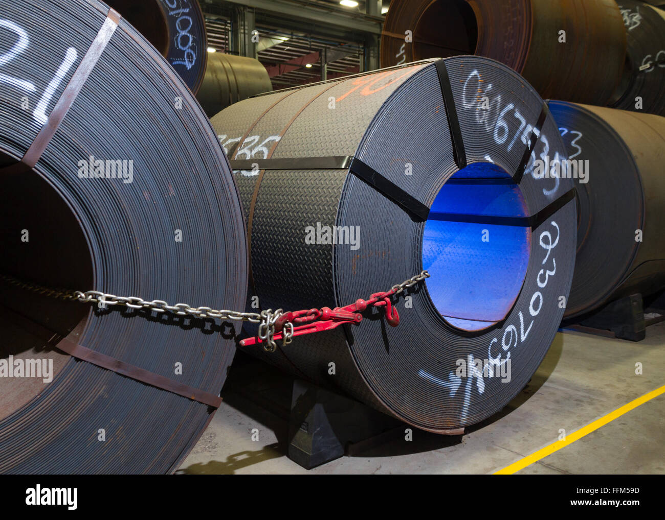 Coils on steel in warehouse hi-res stock photography and images - Alamy
