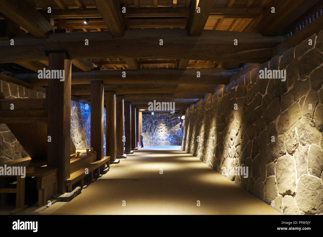 Underground passage at Kumamoto Castle, Kumamoto Stock Photo - Alamy