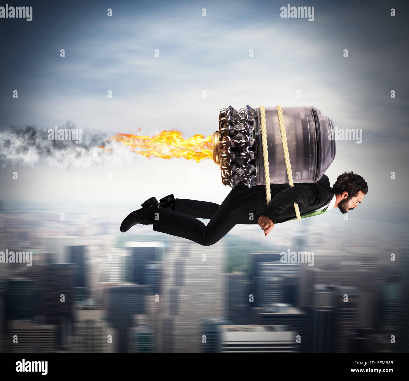 Determined and strong businessman Stock Photo - Alamy