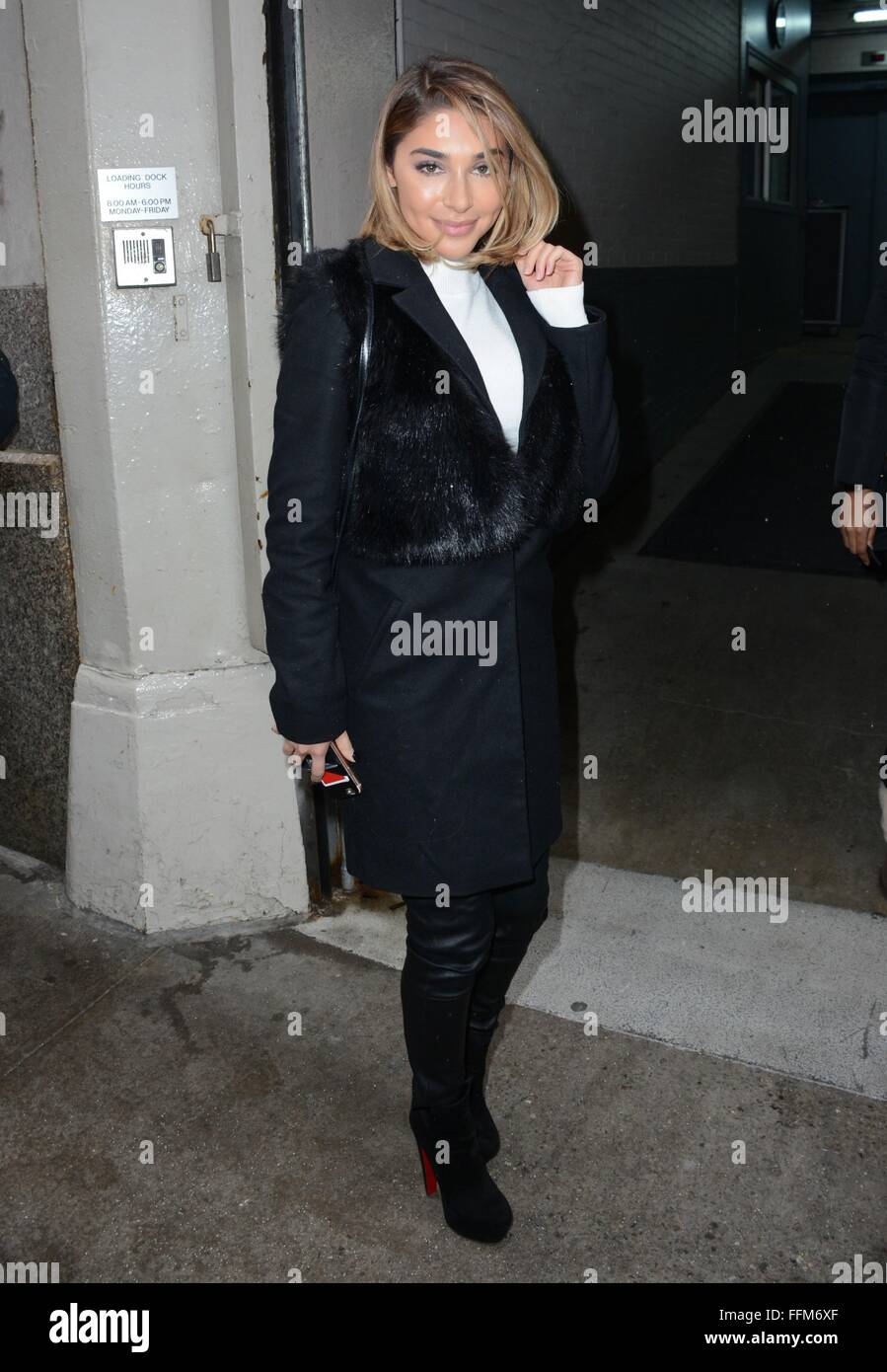 New York, NY, USA. 15th Feb, 2016. Chantel Jeffries out and about for ...