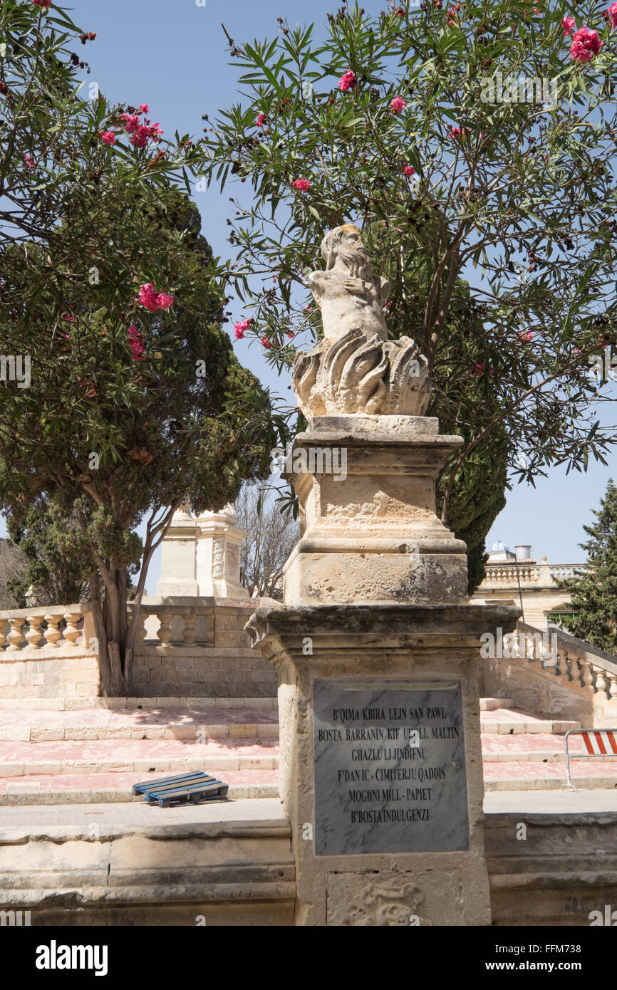 Statue at Rabat in Malta Stock Photo - Alamy