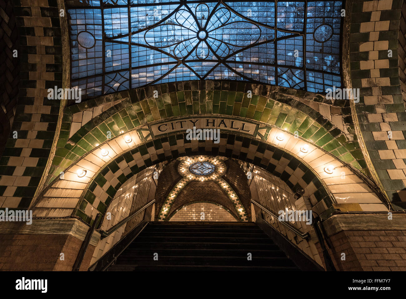 New York, USA - January 30, 2016: City Hall Subway Station in Manhattan ...