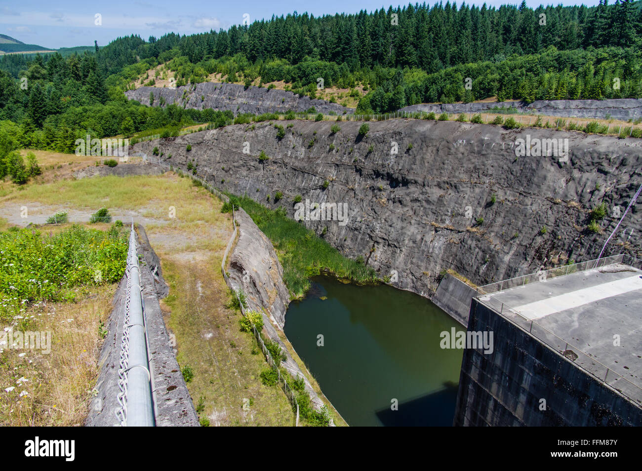 Hardened downstream flow path from the sediment retention dam North ...
