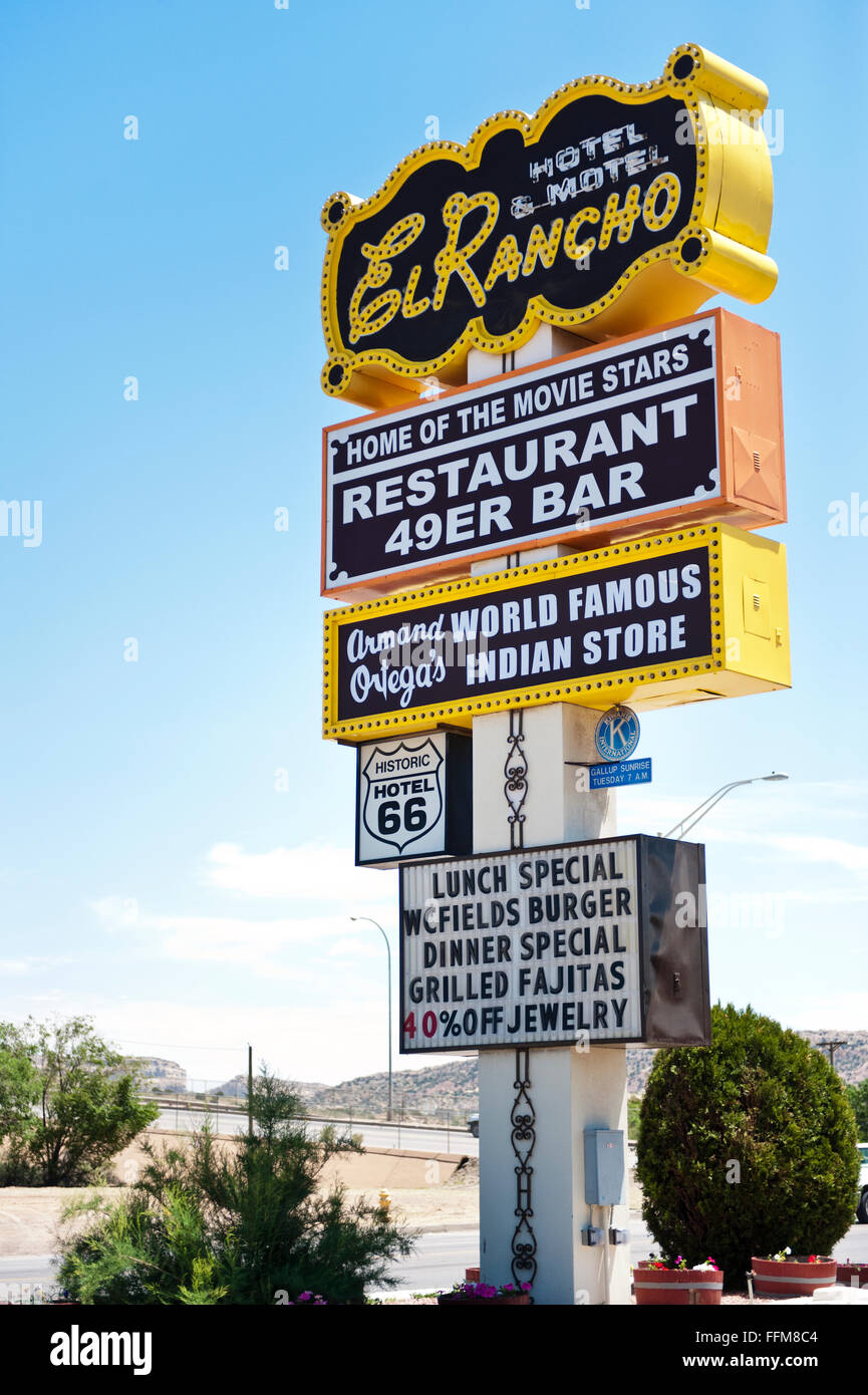 El Rancho Hotel, Gallup New Mexico, Route 66 Stock Photo - Alamy