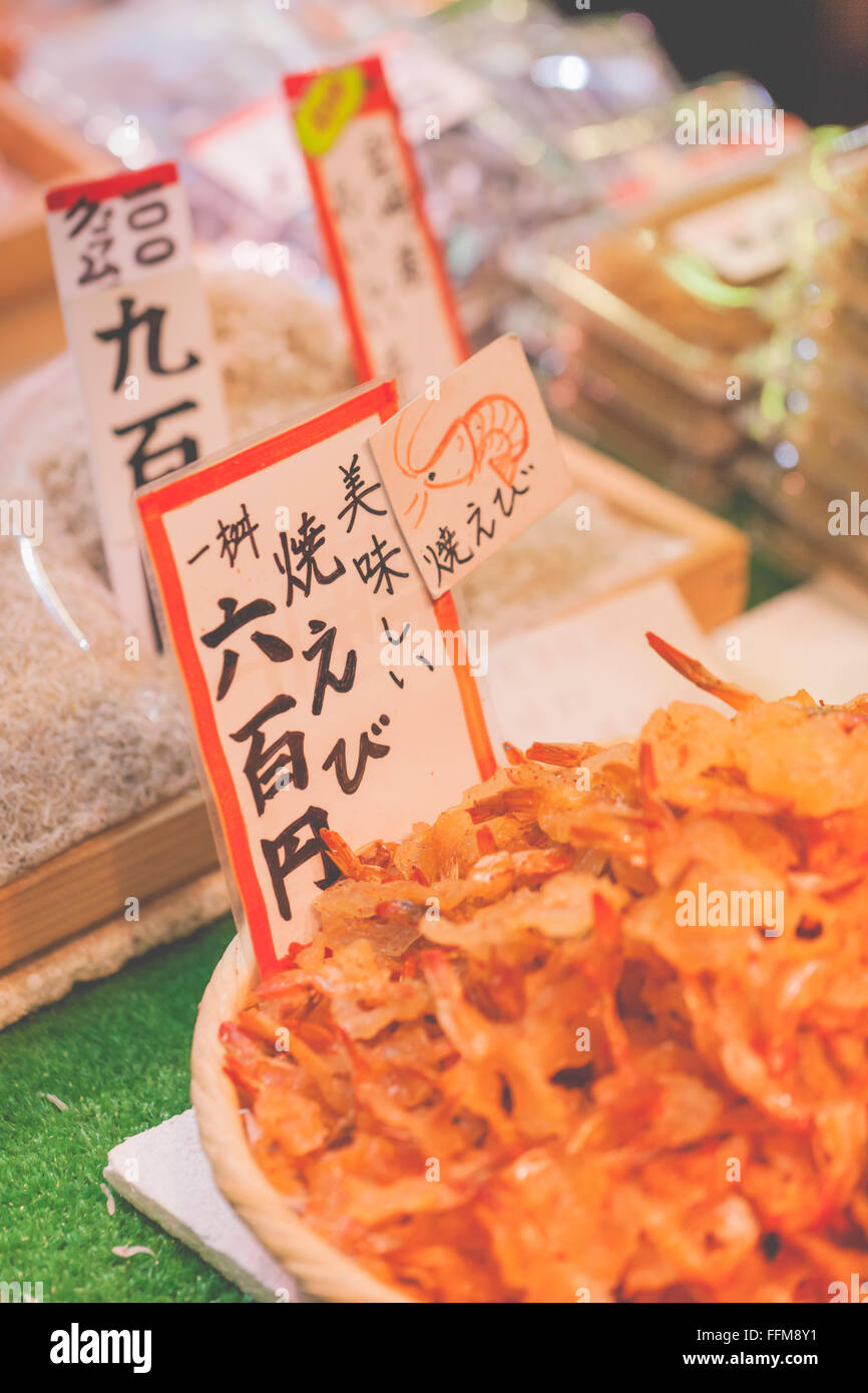 Traditional food market in Kyoto. Japan Stock Photo - Alamy