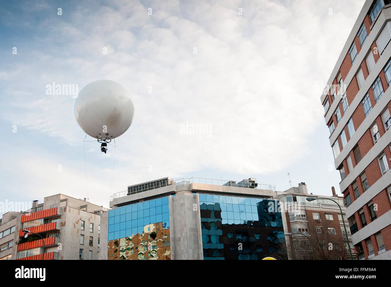 Aerial photography using a captive balloon Stock Photo - Alamy