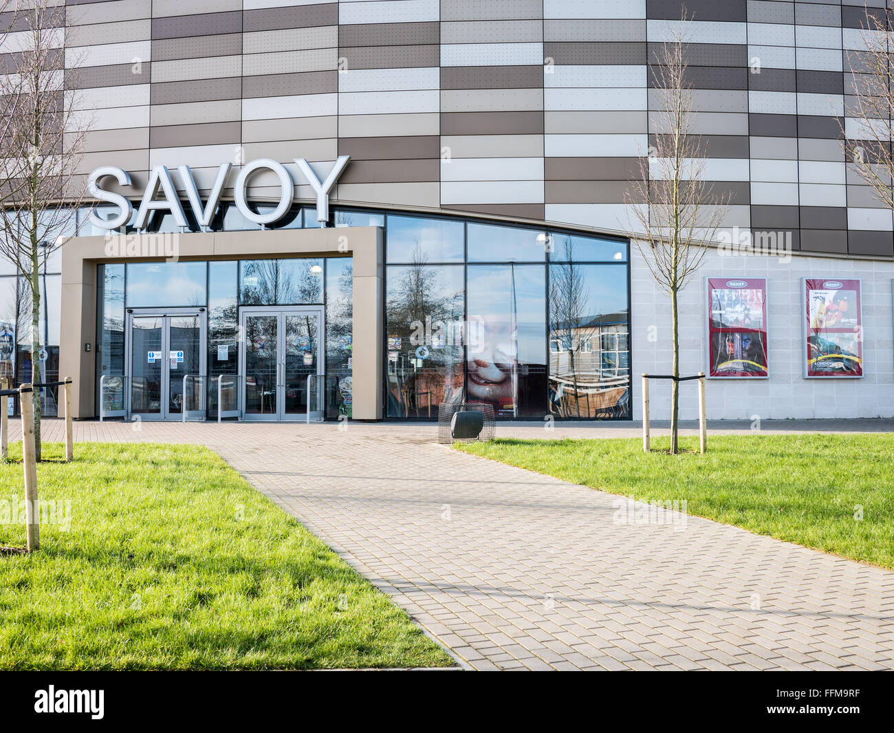 Savoy cinema, Corby town centre Stock Photo - Alamy