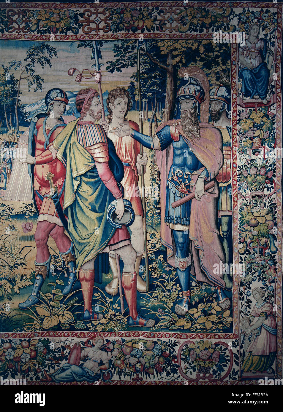 David, king of Israel and Judah, circa 1004 - 965 BC, sending ...