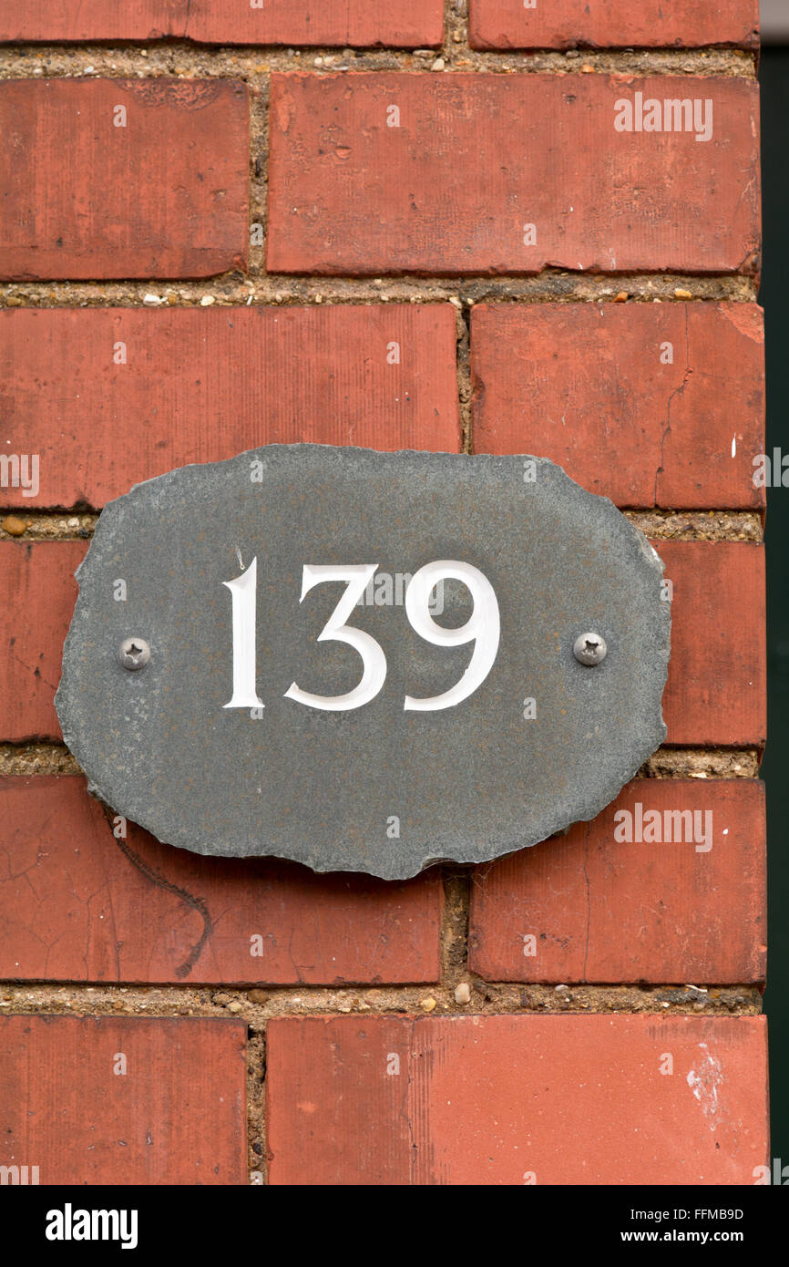 Slate house numbers hi-res stock photography and images - Alamy