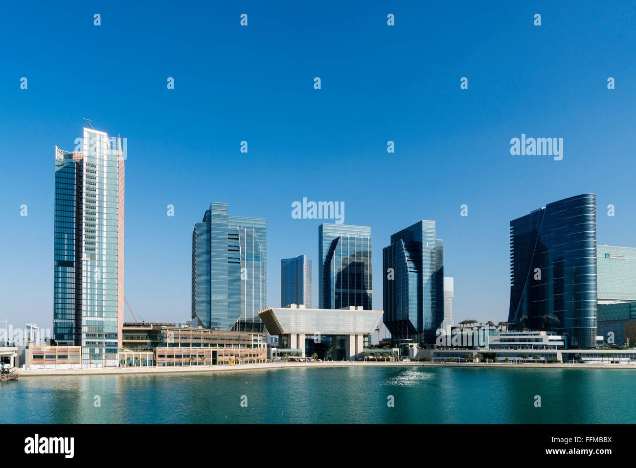 View of new business district at Abu Dhabi Global Market square (ADGM ...