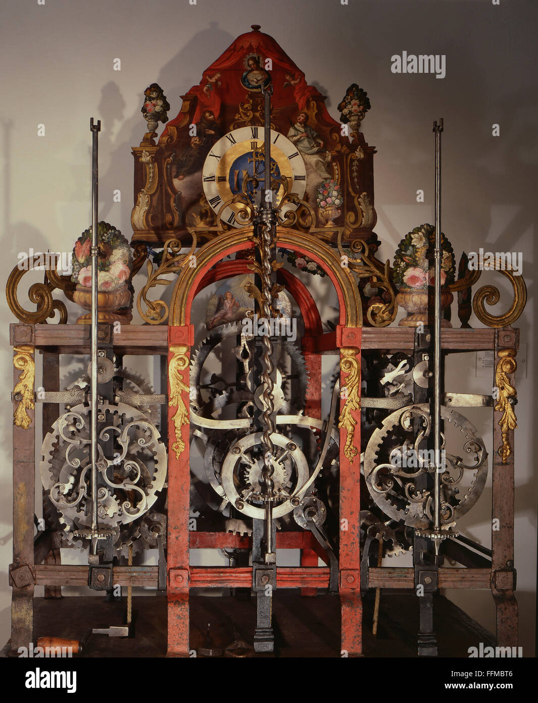 clock, tower clock, clockwork, Swabian tower clock museum, Mindelheim ...