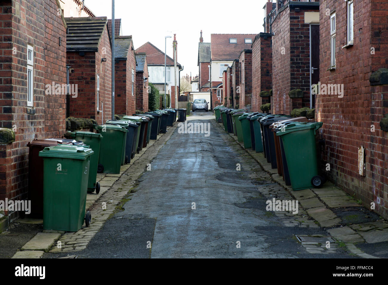 A back street in (Back Norman Place), Street Lane,Leeds, West Yorkshire ...