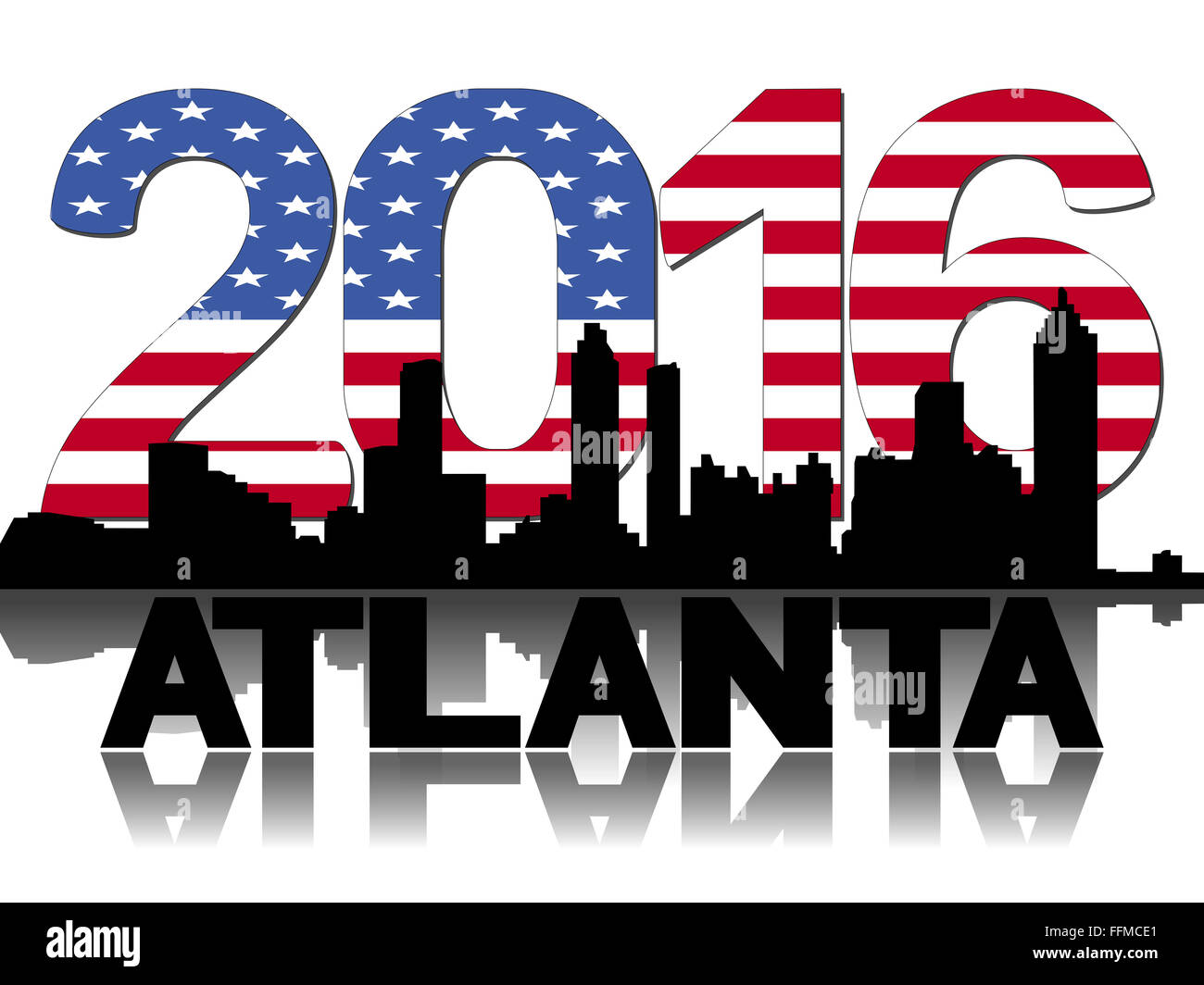 Atlanta city skyline Cut Out Stock Images & Pictures - Alamy