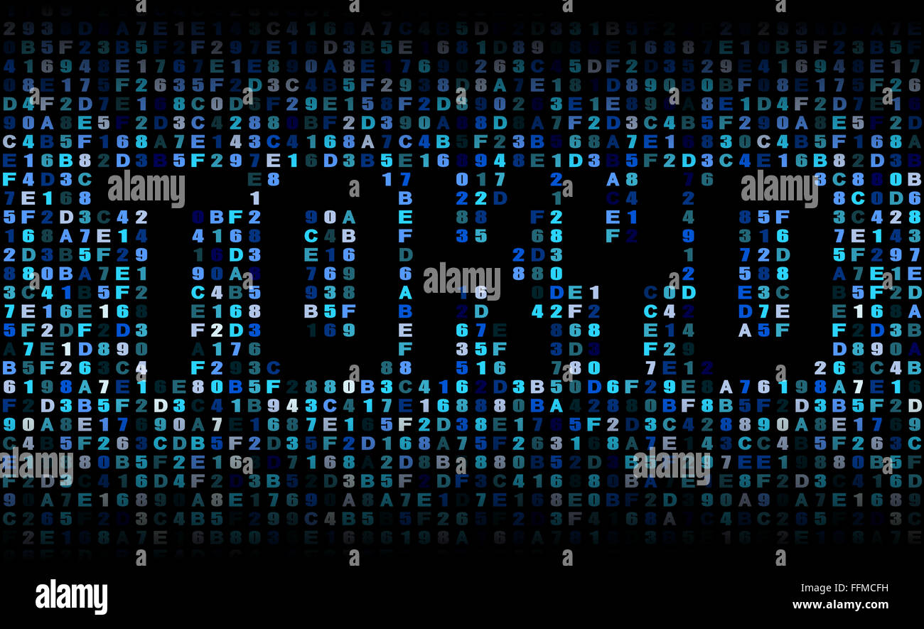 Tokyo text on hex code illustration Stock Photo - Alamy