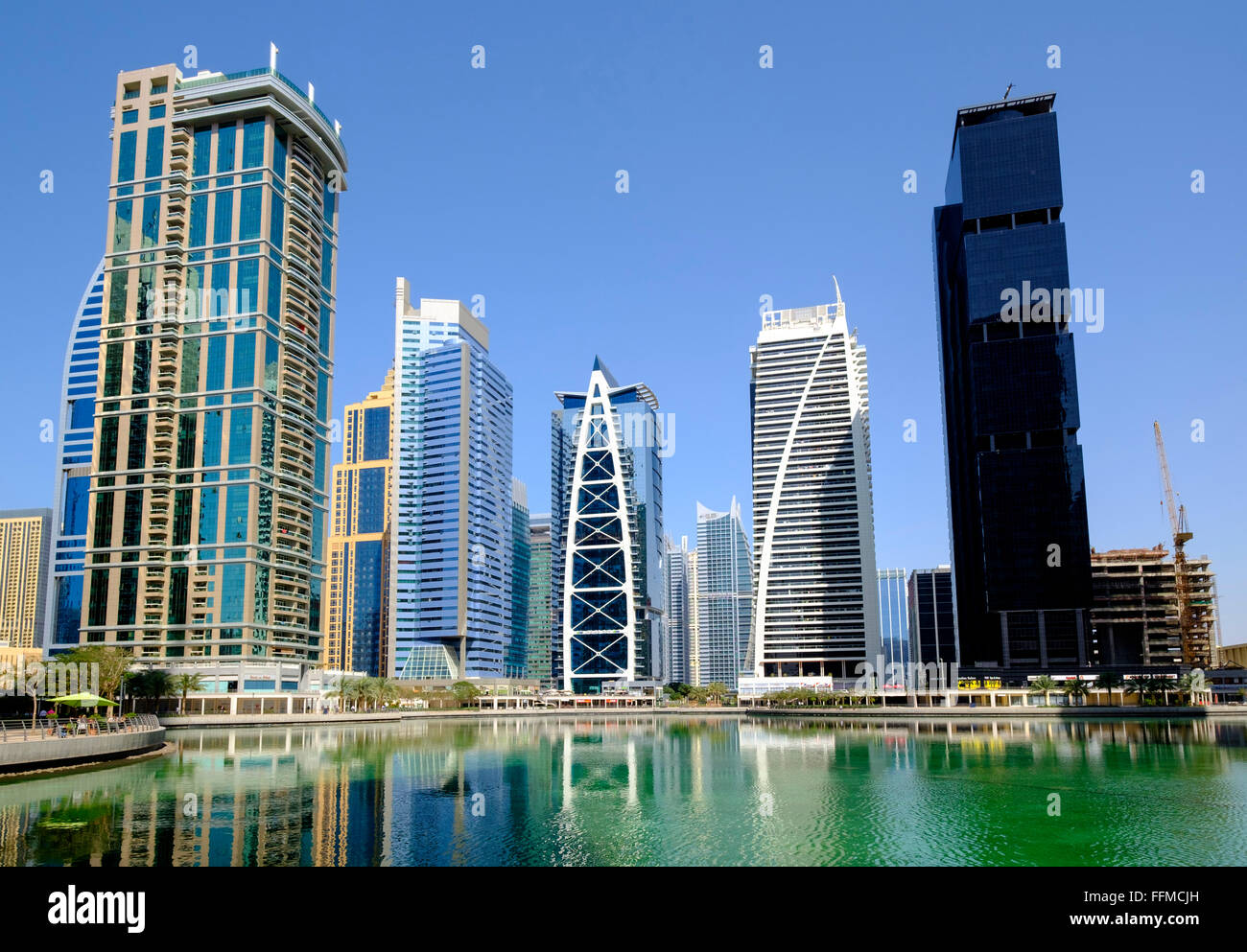 Dubai jlt skyline hi-res stock photography and images - Alamy