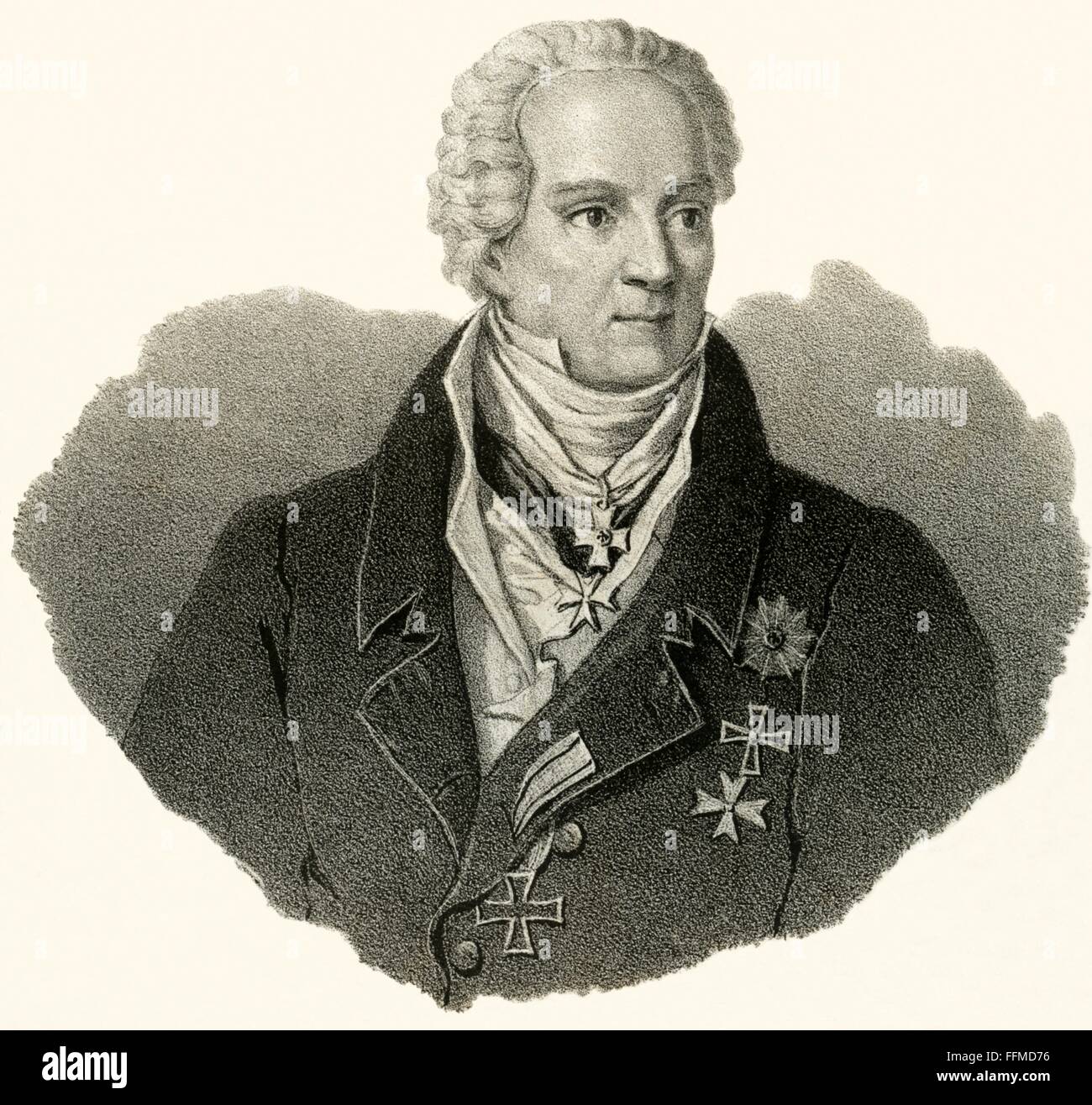 Karl August prince of Hardenberg, born 1750 in Essenrode, died 1822 in ...