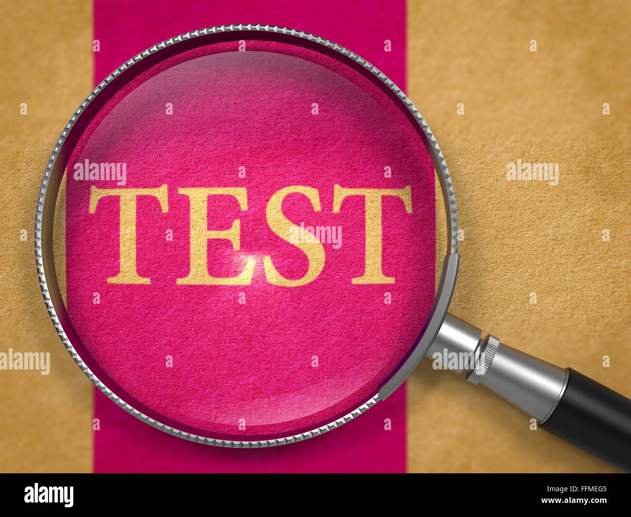 Test through Magnifying Glass Stock Photo - Alamy