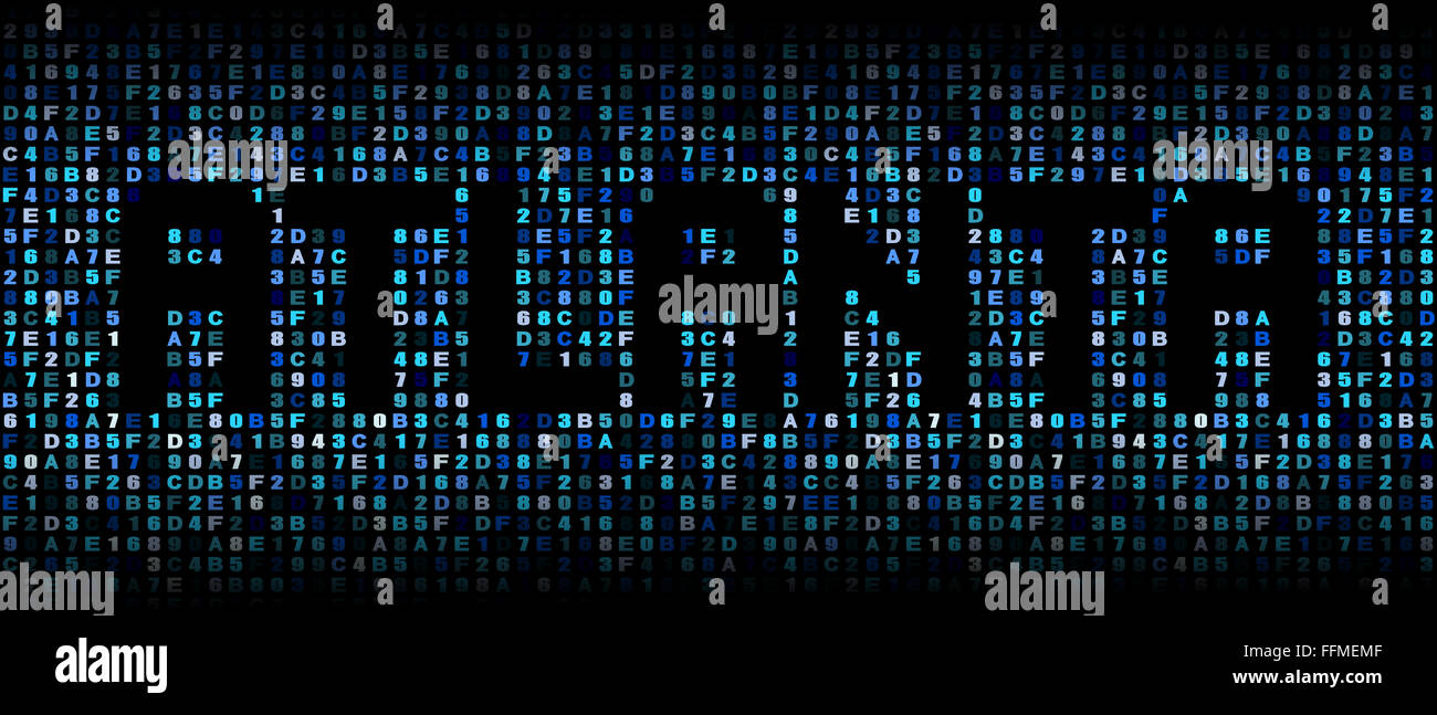 Atlanta text on hex code illustration Stock Photo - Alamy