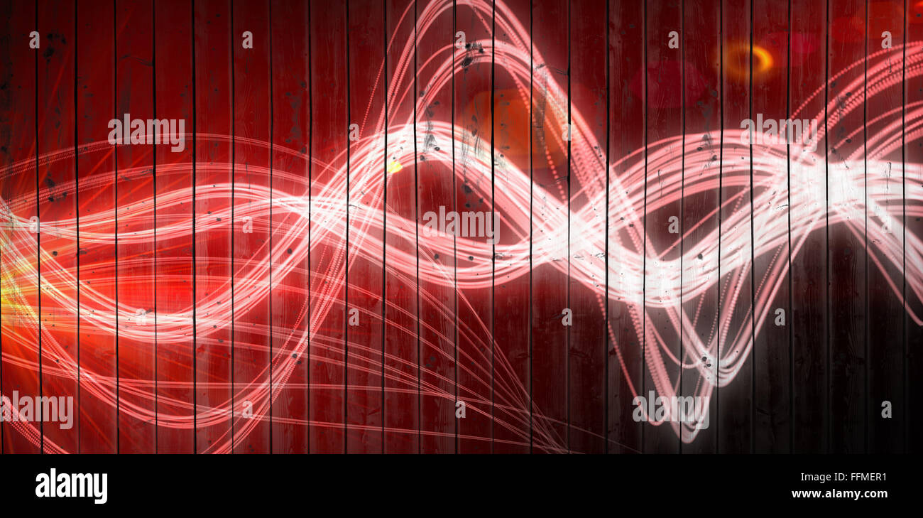 Composite image of curved laser light design in red Stock Photo - Alamy