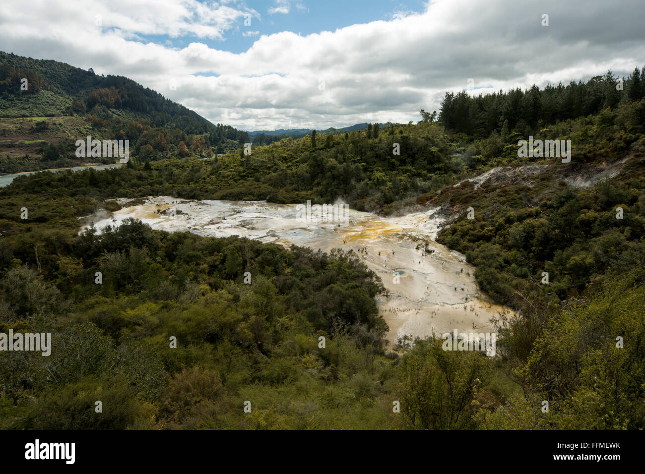 Artist's palette in Orakei Korako is a 10000 square meter sinter ...