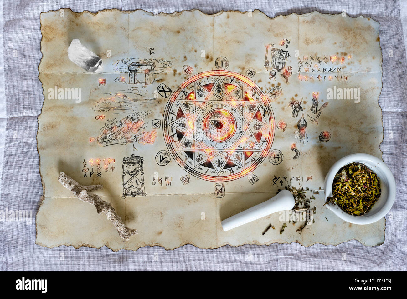 Enchanted magic spell emitting a mysterious aura Stock Photo - Alamy