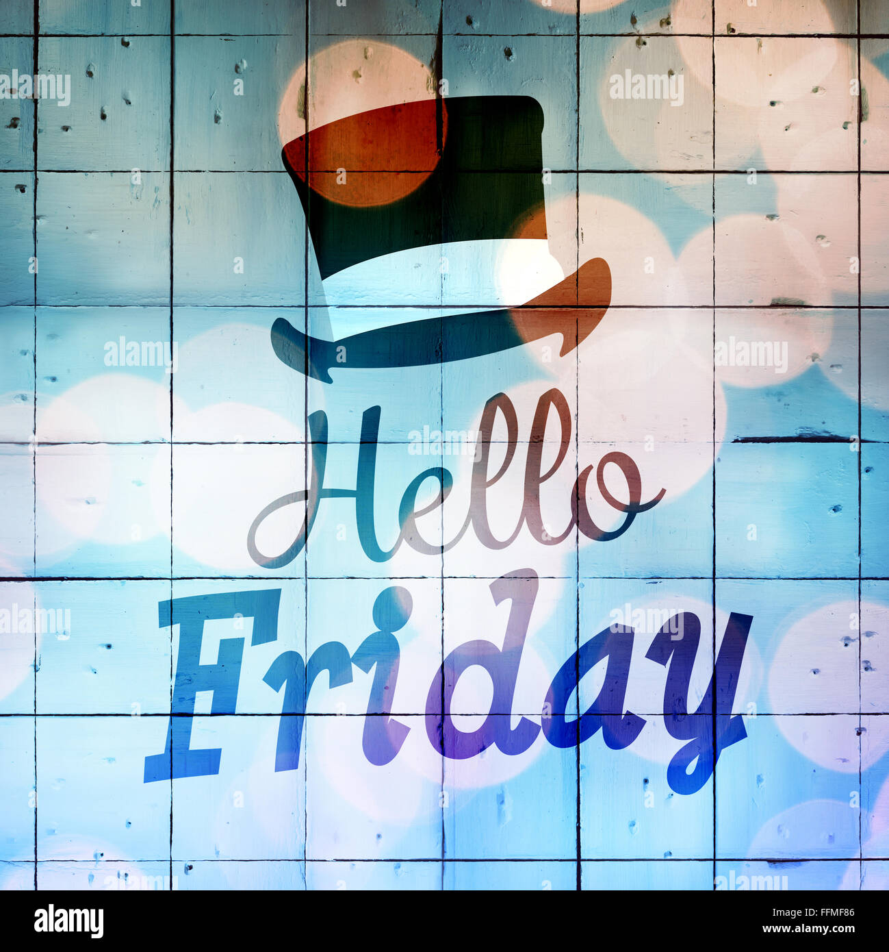 Composite image of hello friday word Stock Photo - Alamy