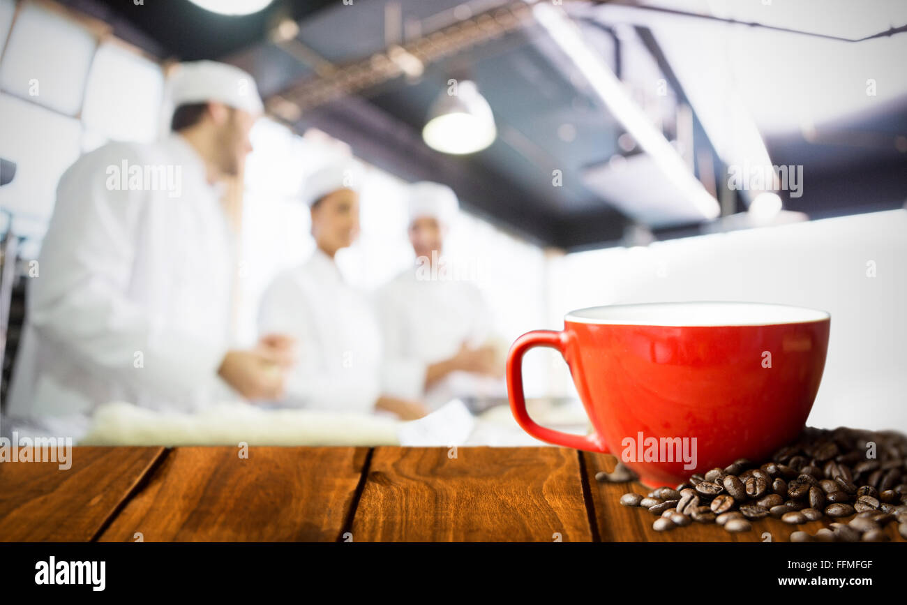 Wooden table coffee making hi-res stock photography and images - Alamy