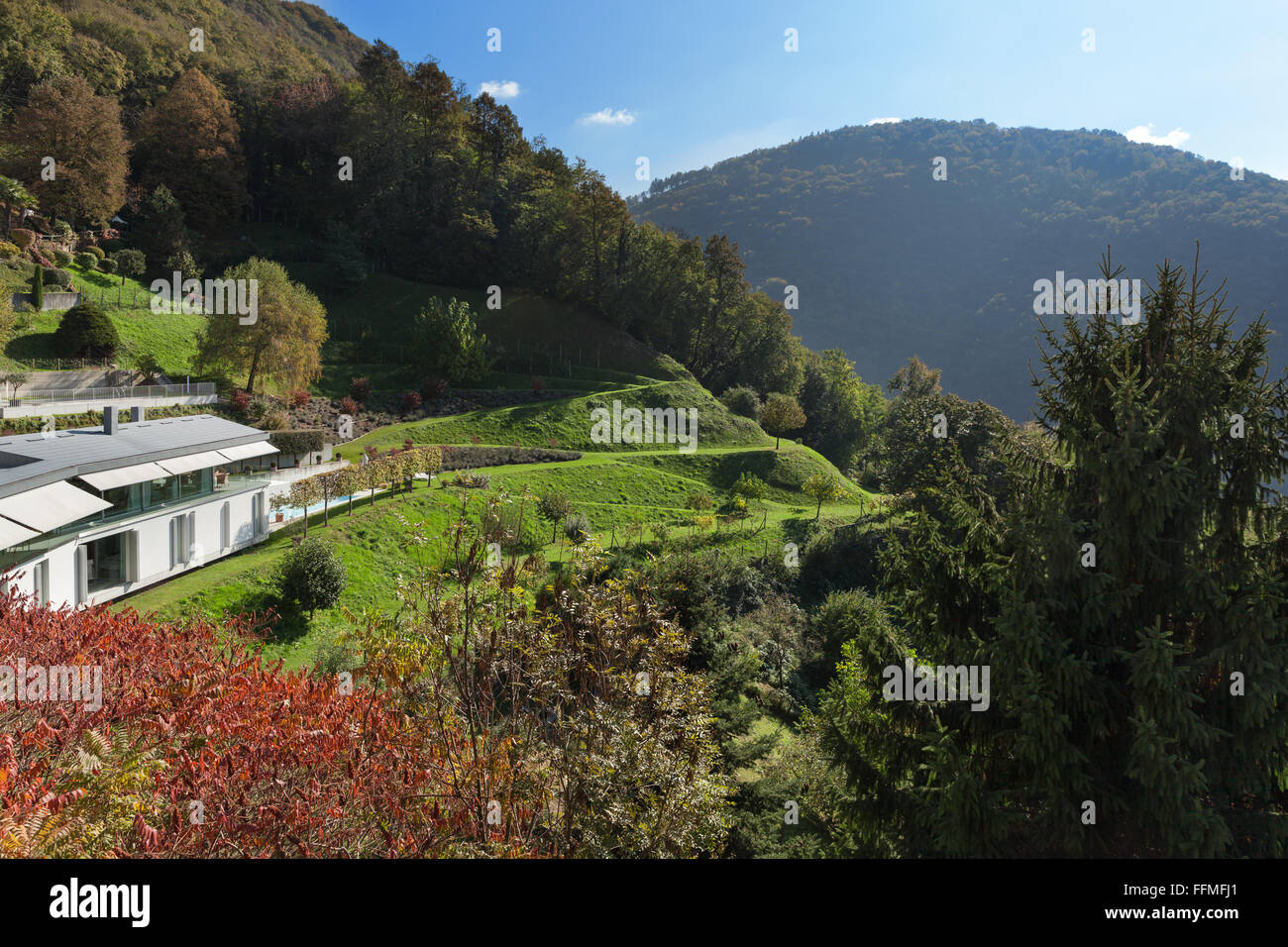 Architecture, modern house, view from above Stock Photo - Alamy