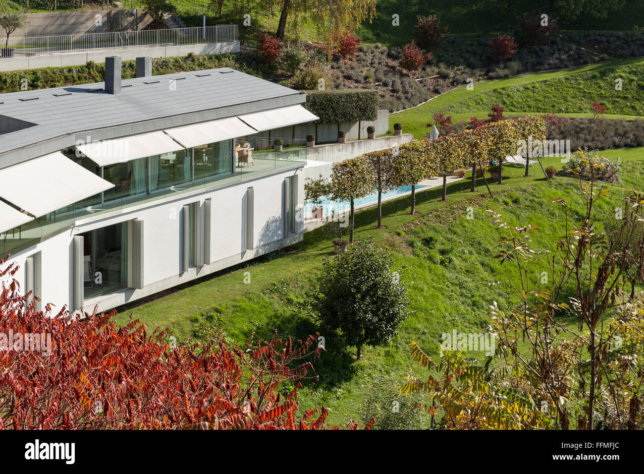 Architecture, modern house, view from above Stock Photo - Alamy