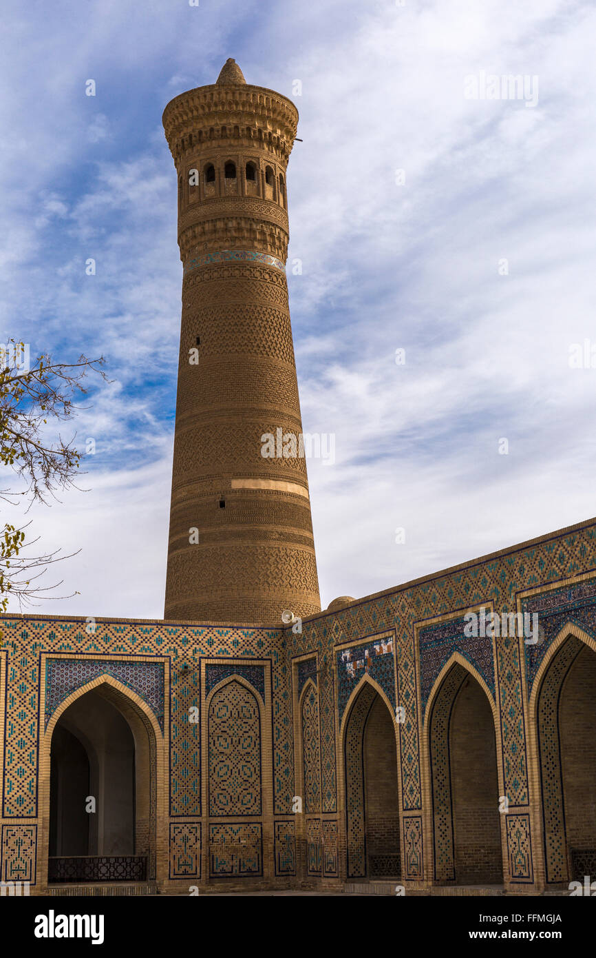 Minaret Kalyan (the Great Tower) is the main symbol of sacred Bukhara ...