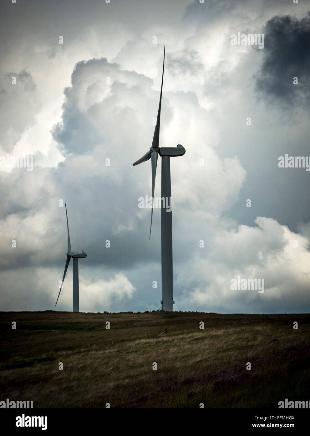 wind turbine and dramatic sky Stock Photo - Alamy