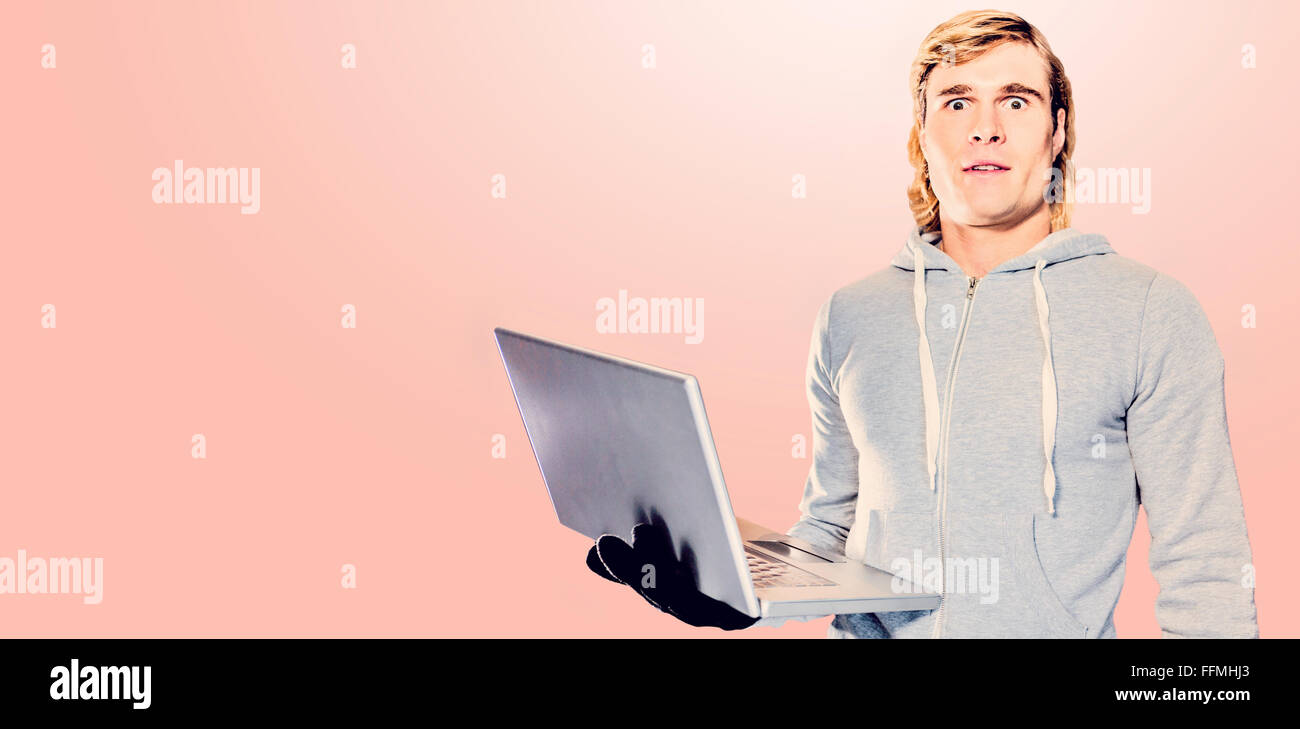 Composite image of surprised hipster man staring at camera Stock Photo ...