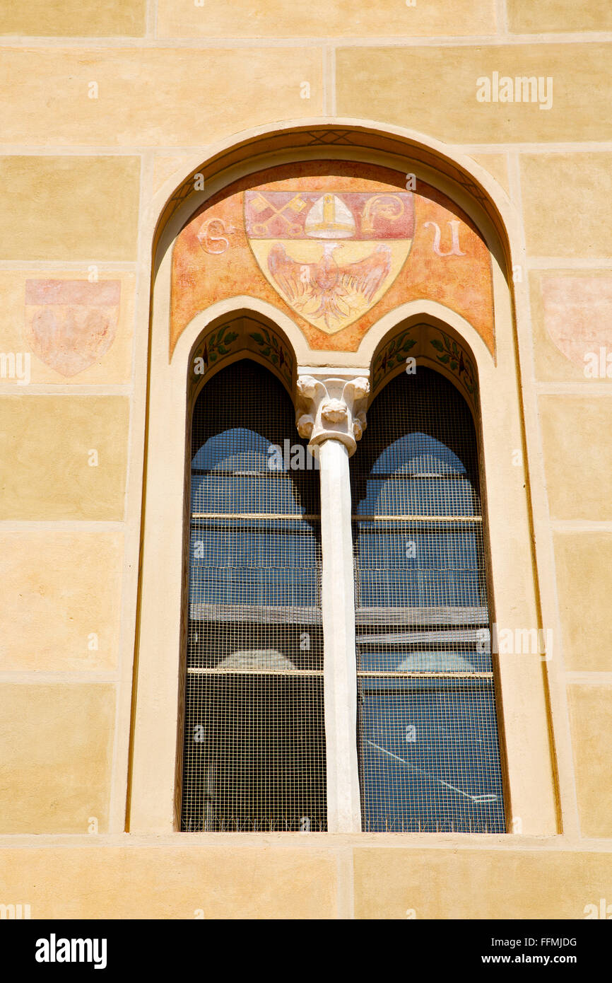 tradate varese italy abstract window monument curch mosaic in the ...