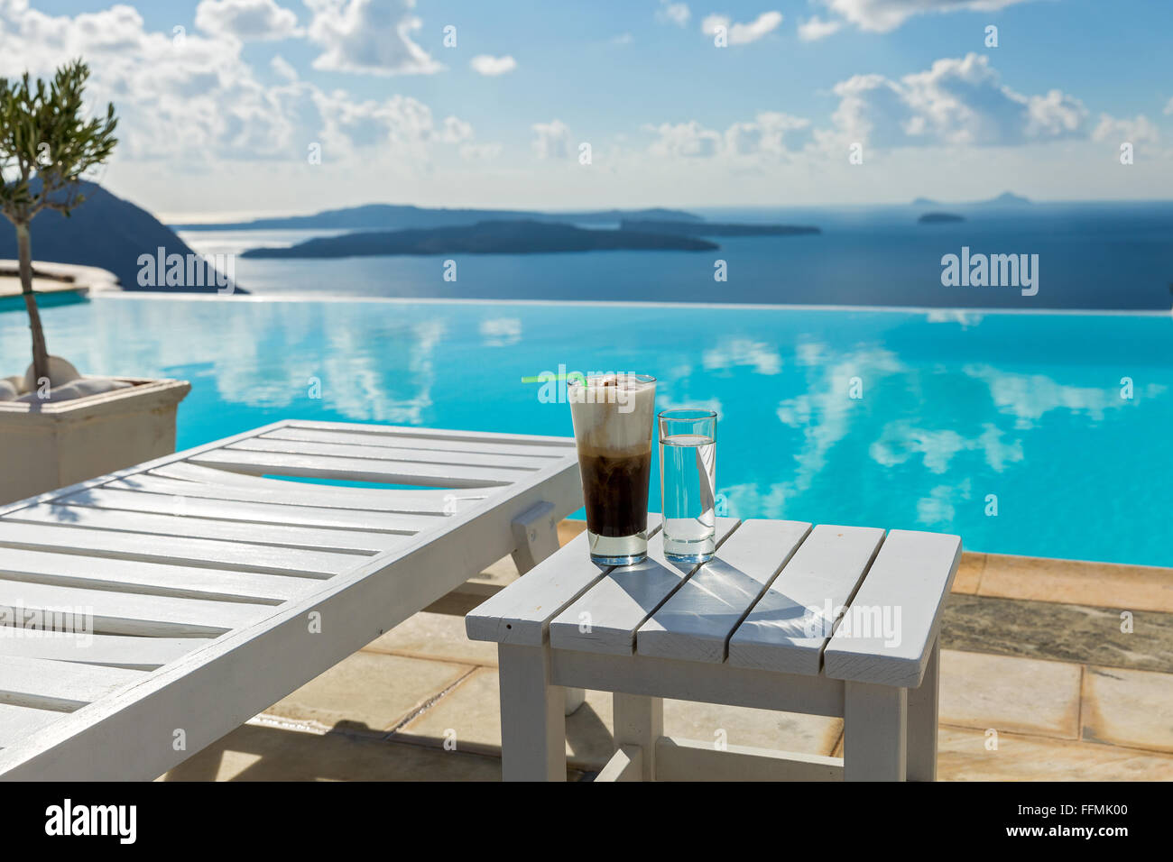 Greece pool drink hi-res stock photography and images - Alamy