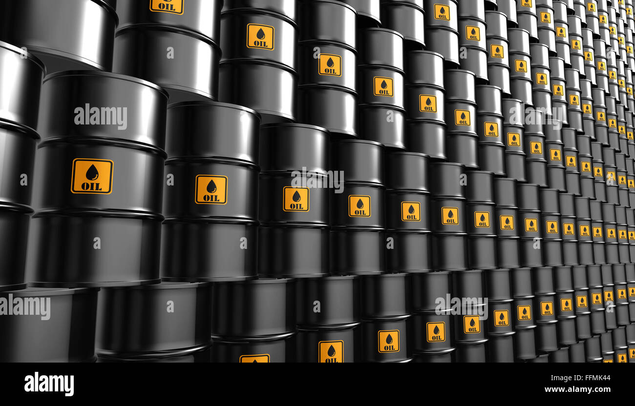 Black Metal Oil Barrels Background, Industrial Concept Stock Photo - Alamy