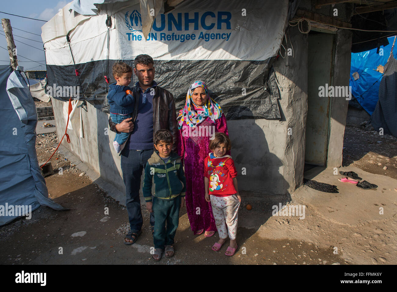 Displaced people in a refugee camp in Northern Iraq Stock Photo - Alamy