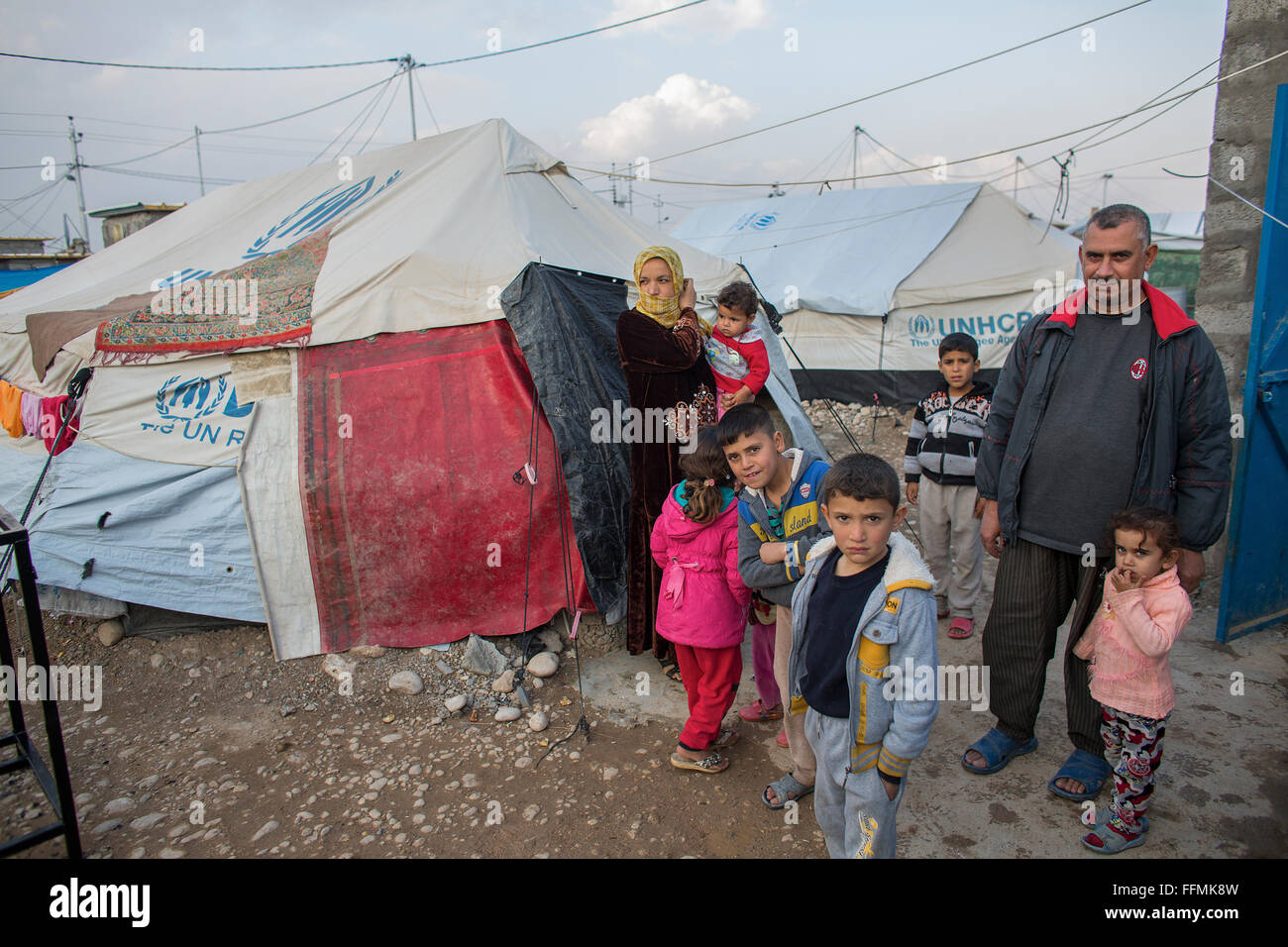 Displaced people in a refugee camp in Northern Iraq Stock Photo - Alamy
